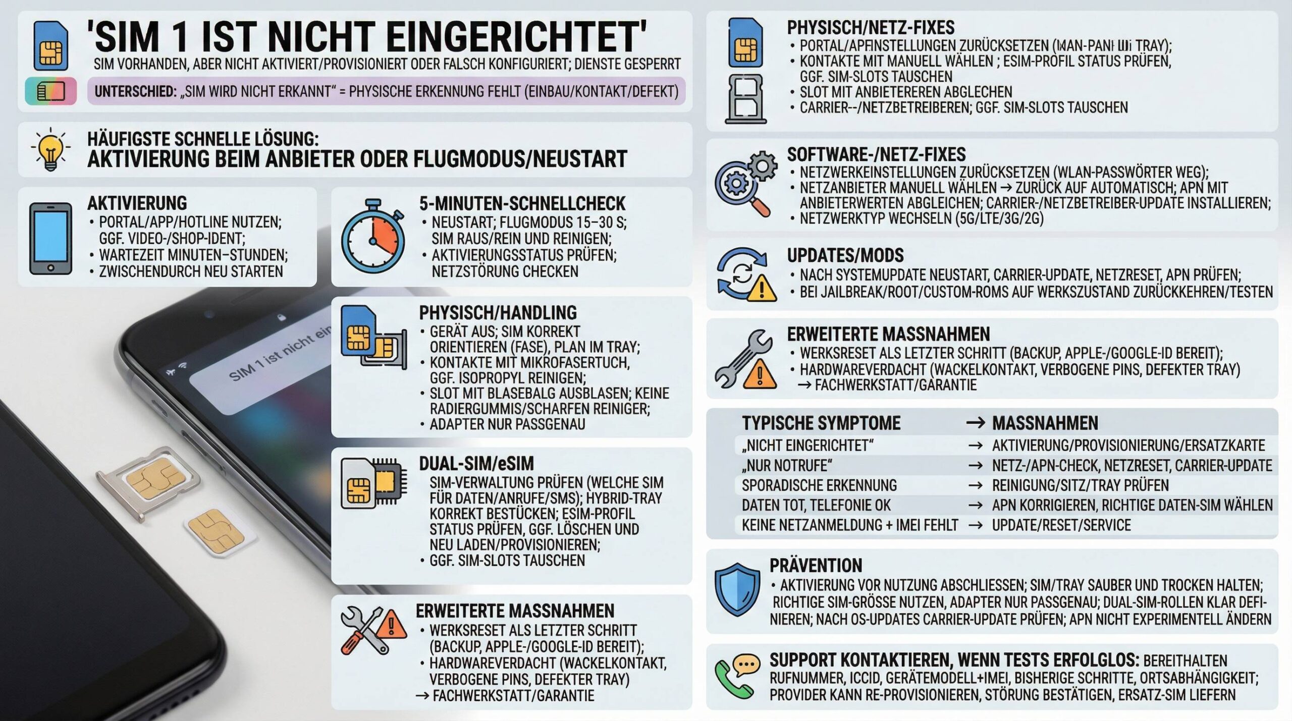 „SIM 1 ist nicht eingerichtet“: Der vollständige Praxisleitfaden zur ...